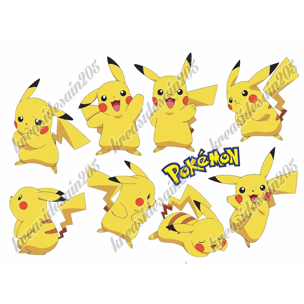 Jual stiker pokemon/pikachu/stiker lucu/ stiker anime/stiker laptop ...