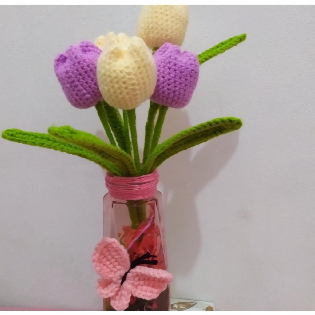 Jual BUnga Tulip Handmade//Crochet Tulip//Buket Bunga//Gift//Chikarau ...