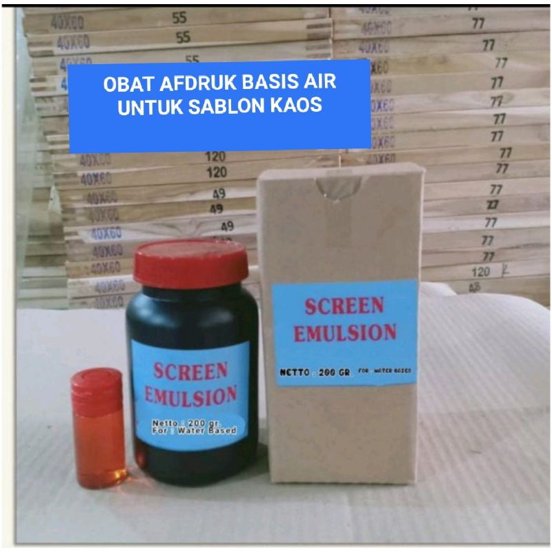 Jual OBAT AFDRUK SABLON WATER BASED/ SCREEN EMULSION 200 gr Netto ...