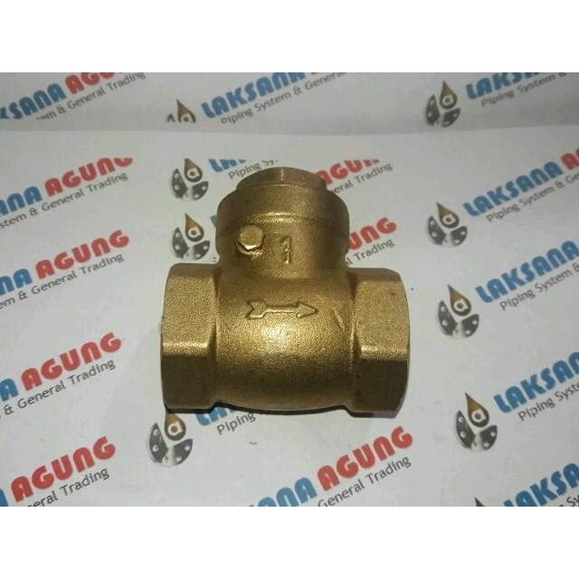 Jual HARGA SWING CHECK VALVE KUNINGAN 1" Inch | Shopee Indonesia