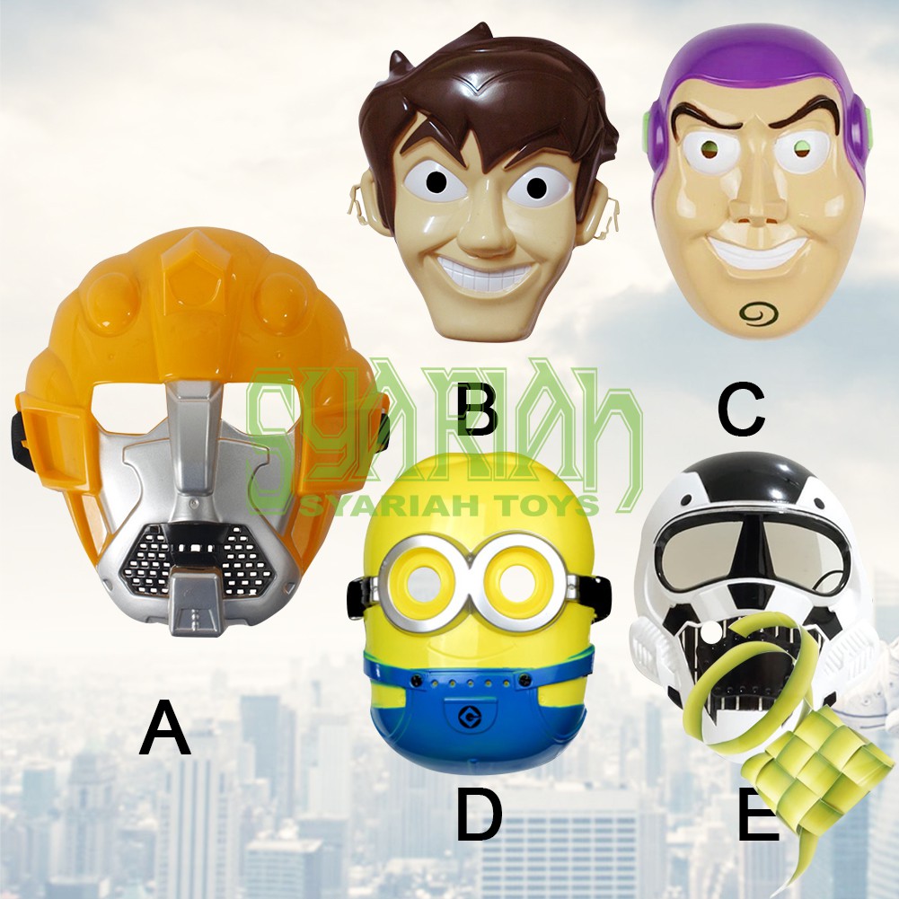 Jual SYARIAH TOYS MAINAN TOPENG KARAKTER MINION BUMBBLE BEE STAR WARS ...