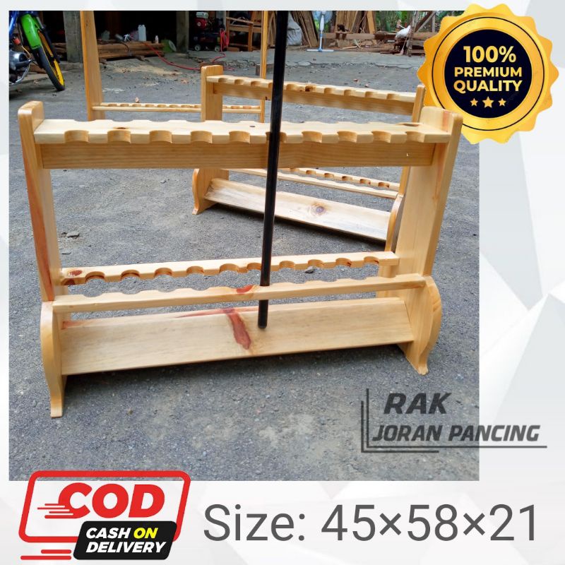 Jual Rak Joran Pancing / rod holder / rak joran kayu | Shopee Indonesia