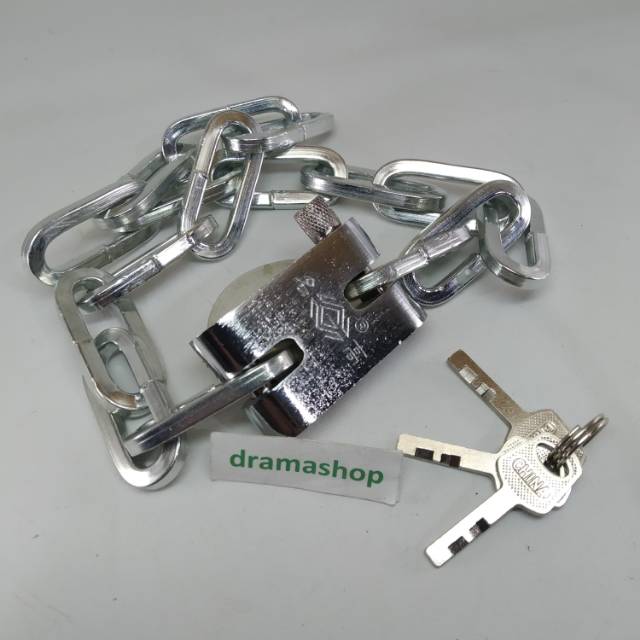 Jual Rantai Gembok Pagar Gerobak Motor Chrome 60cm | Shopee Indonesia