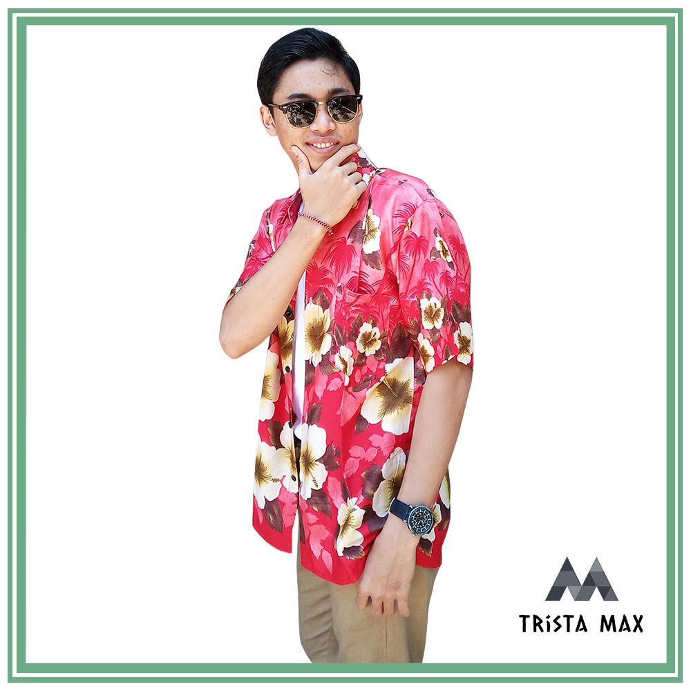 Jual Floral Shirt Khas Bali - Baju Untuk Di Pantai - Kemeja Pantai ...