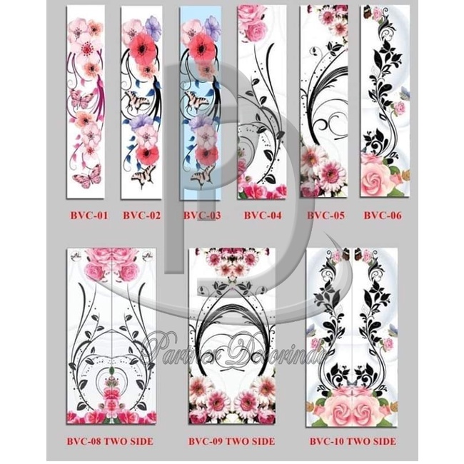 Jual Sticker / Stiker Kaca Lemari Tempel Dari Dalam Aneka Motif Bunga ...
