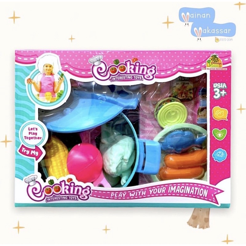 Jual KITCHEN SET BOX COOKING INTERESTING TOYS OCT 2066 | Shopee Indonesia