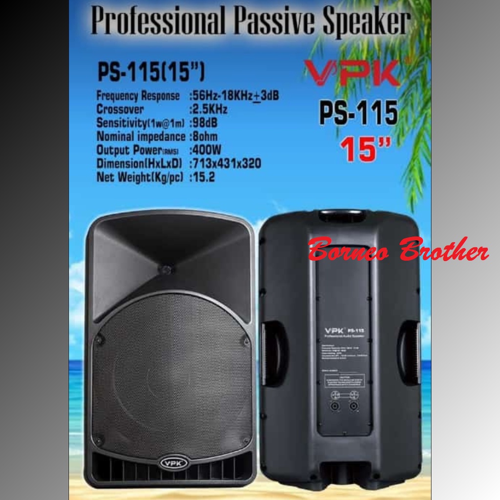 Jual VPK PS-115 PS 115 PS115 Original Speaker Pasif 15 Inch 1 Pasang ...