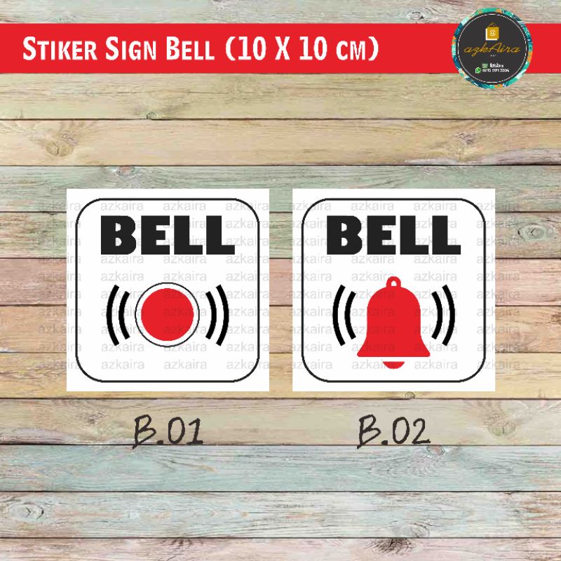 Jual Sticker Stiker Sign Rambu Bell Rumah - Uk. 10x10 cm | Shopee Indonesia