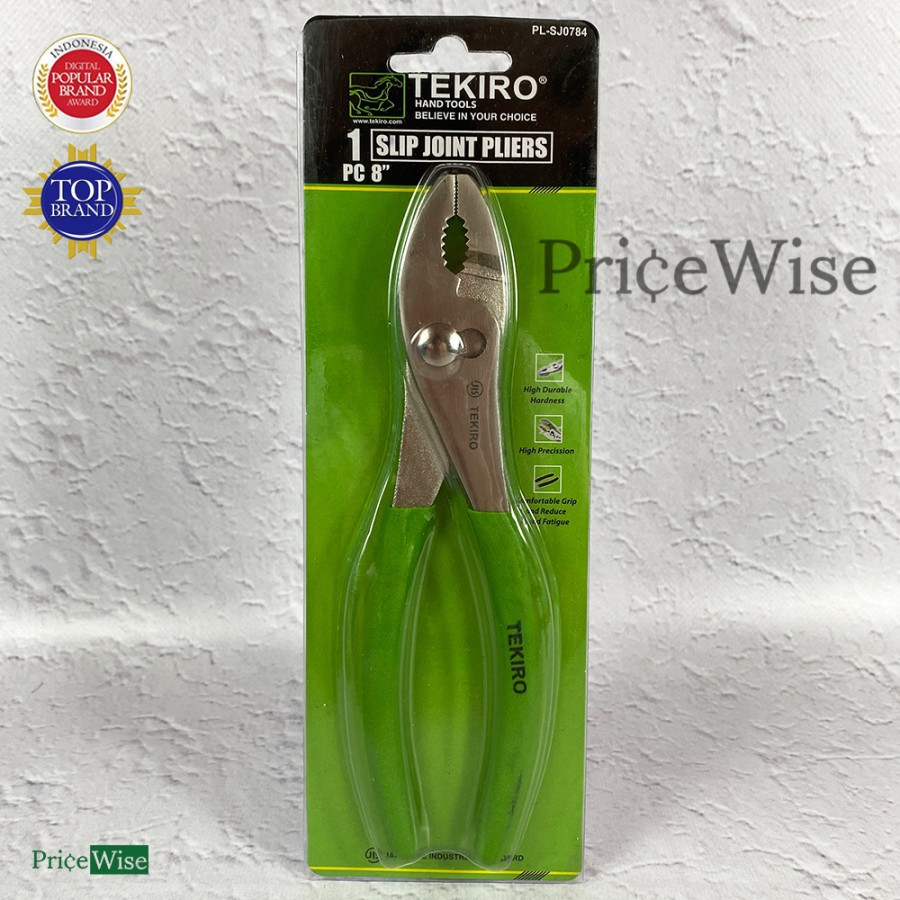 Jual Tang Slip Joint 8" Tekiro / Slip Joint Pliers 8 inch / Tang Jepit ...