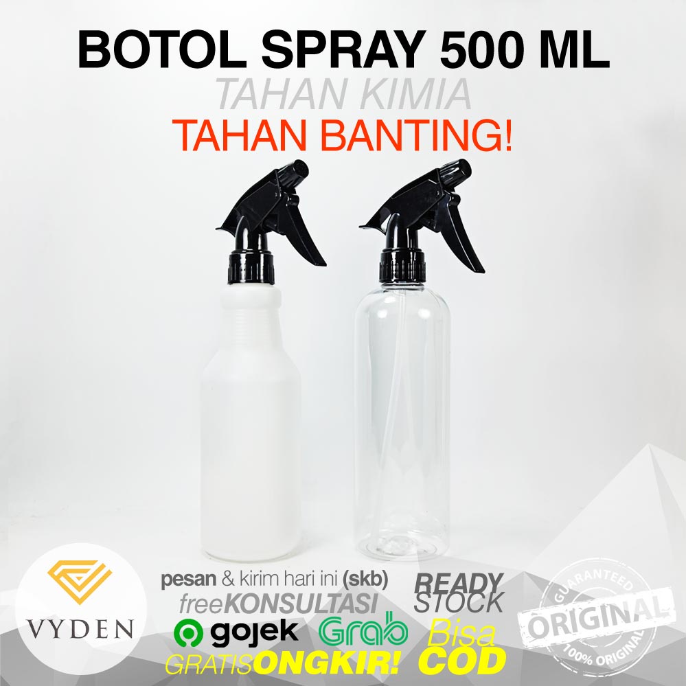 Jual MURAH Botol Spray Kosong 500ml Tahan Kimia Semprotan Air Stream ...