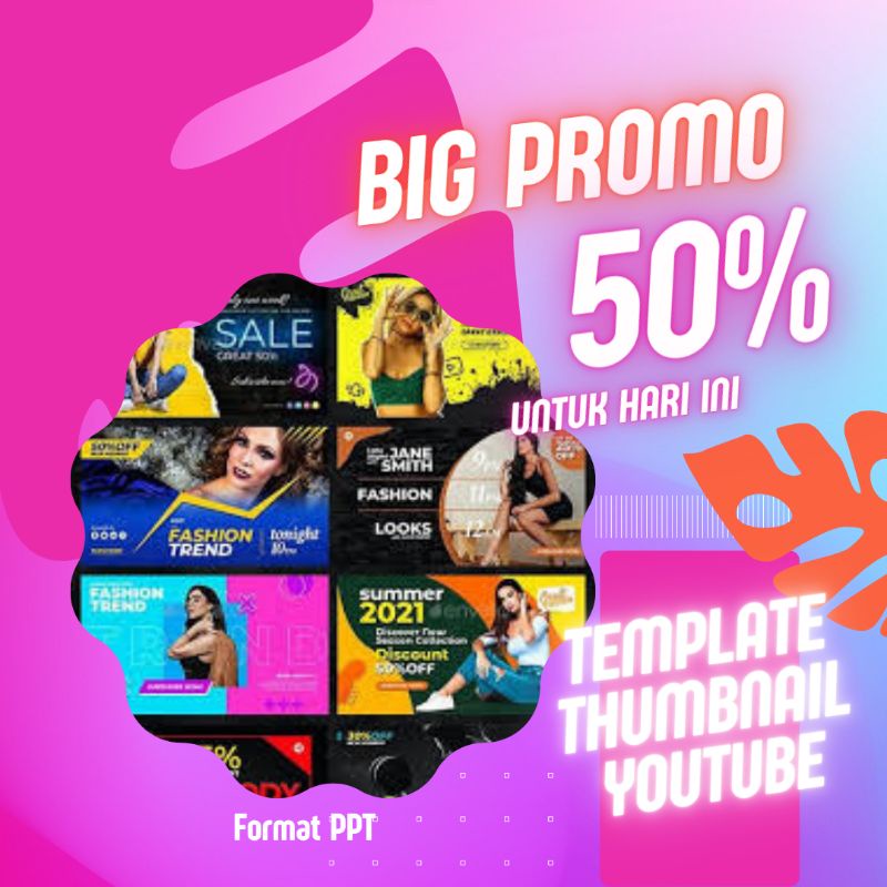 Jual 120 Template Thumbnail Yotube format PTT I Powerpoint | Shopee Indonesia