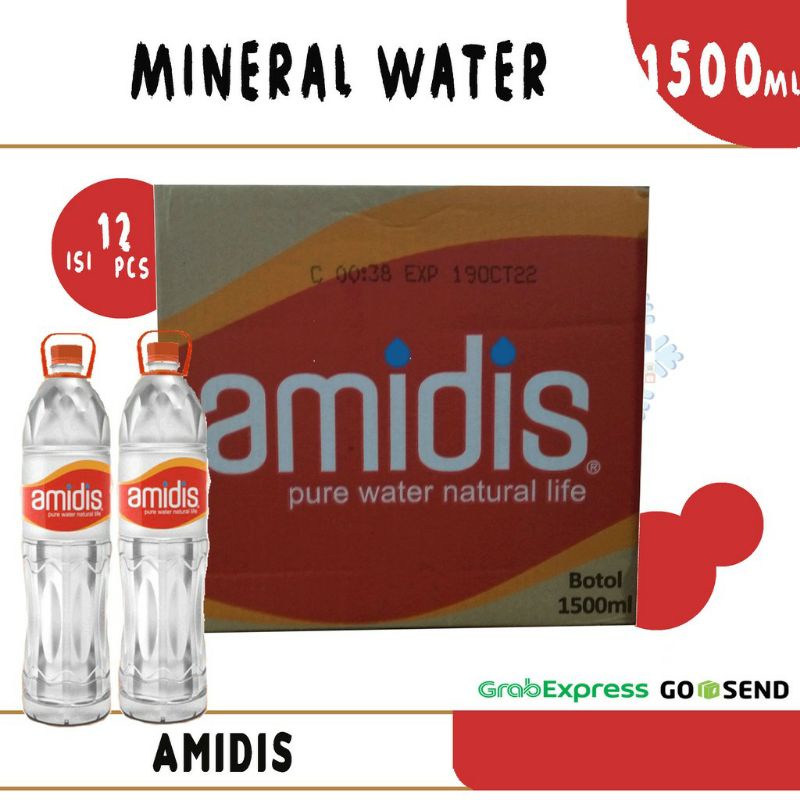 Jual Air Mineral Amidis Air Mineral 1500ml Per Dus / Karton @ 12pcs ...
