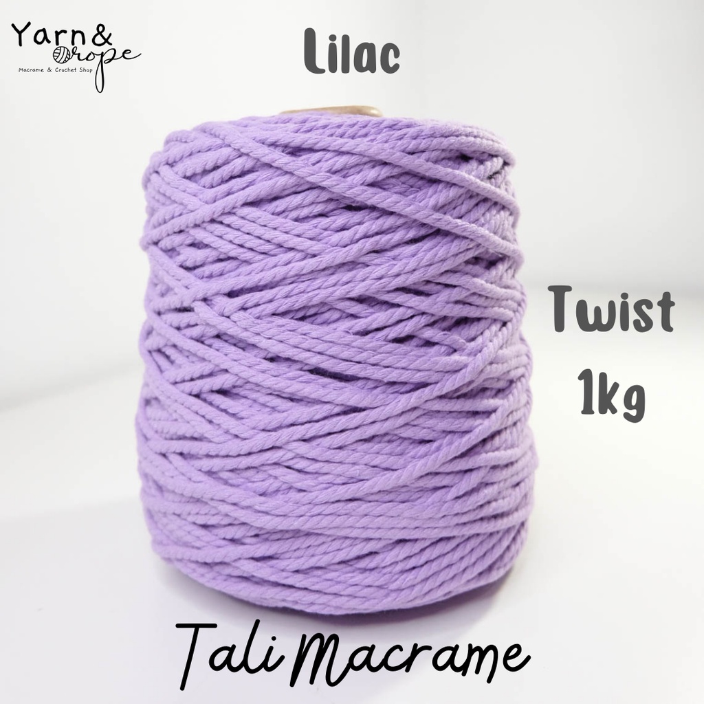 Jual Tali Katun/Tali Macrame 4mm Twist Warna 1KG | Shopee Indonesia