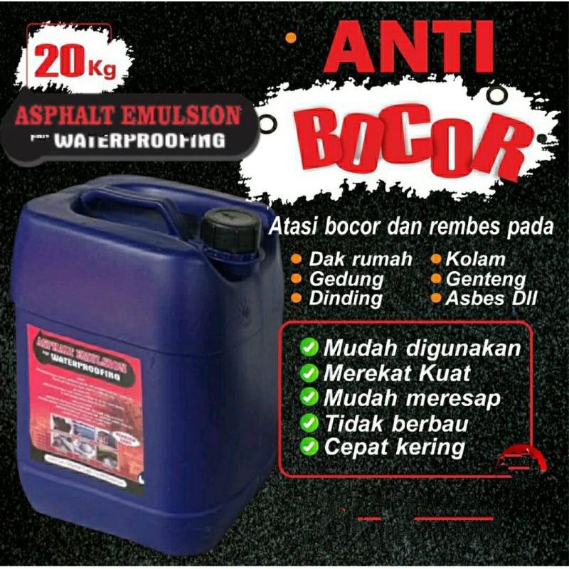Jual Aspal cair 20kg/Aspal Emulsion/Anti Rembes /Anti jamur dan lumut ...