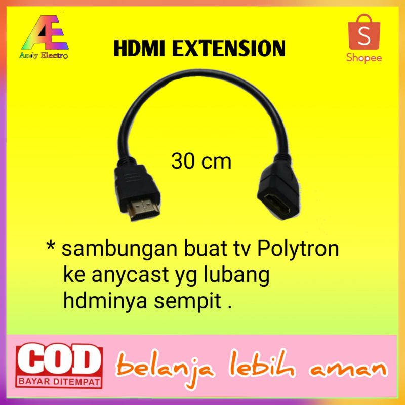 Jual KABEL HDMI EXTENSION MALE TO FEMALE | SAMBUNGAN HDMI EXTENSION ...