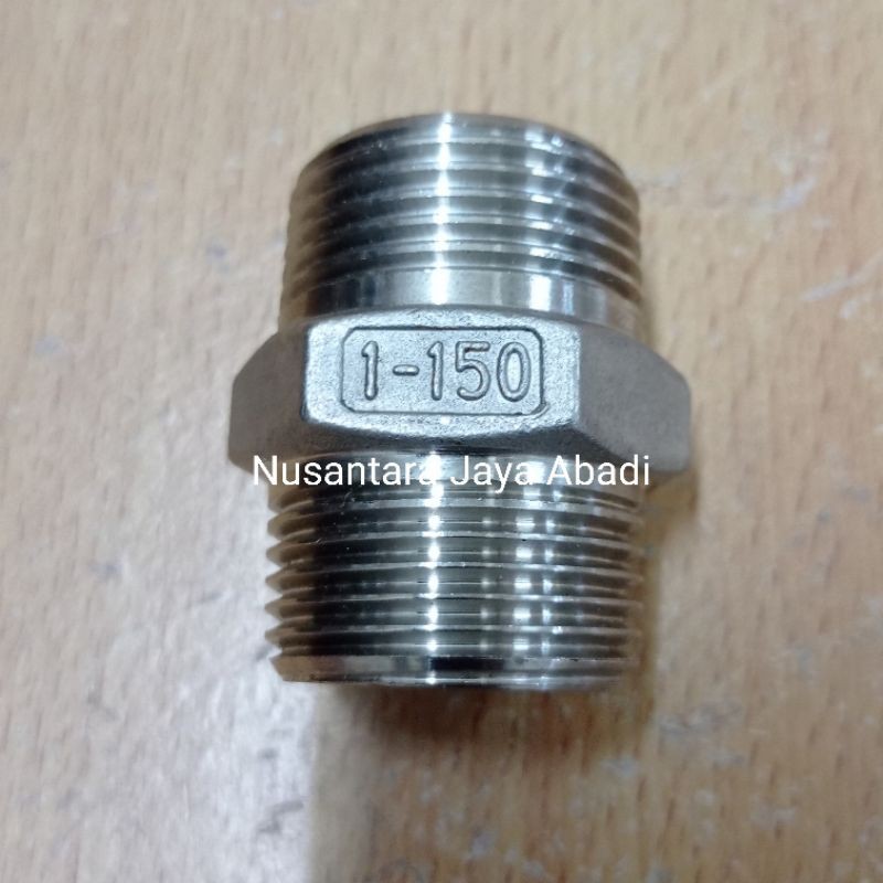 Jual Double Nepel Stainless 316 1 " inchi DN 25 | Shopee Indonesia