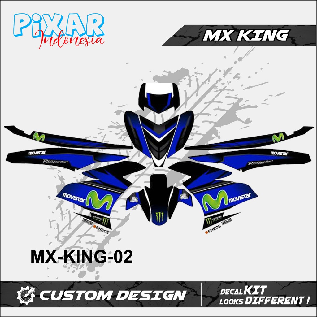 Jual STICKER DECAL MOTOR MX KING MOVISTAR FULL BODY PREMIUM QUALITY ...