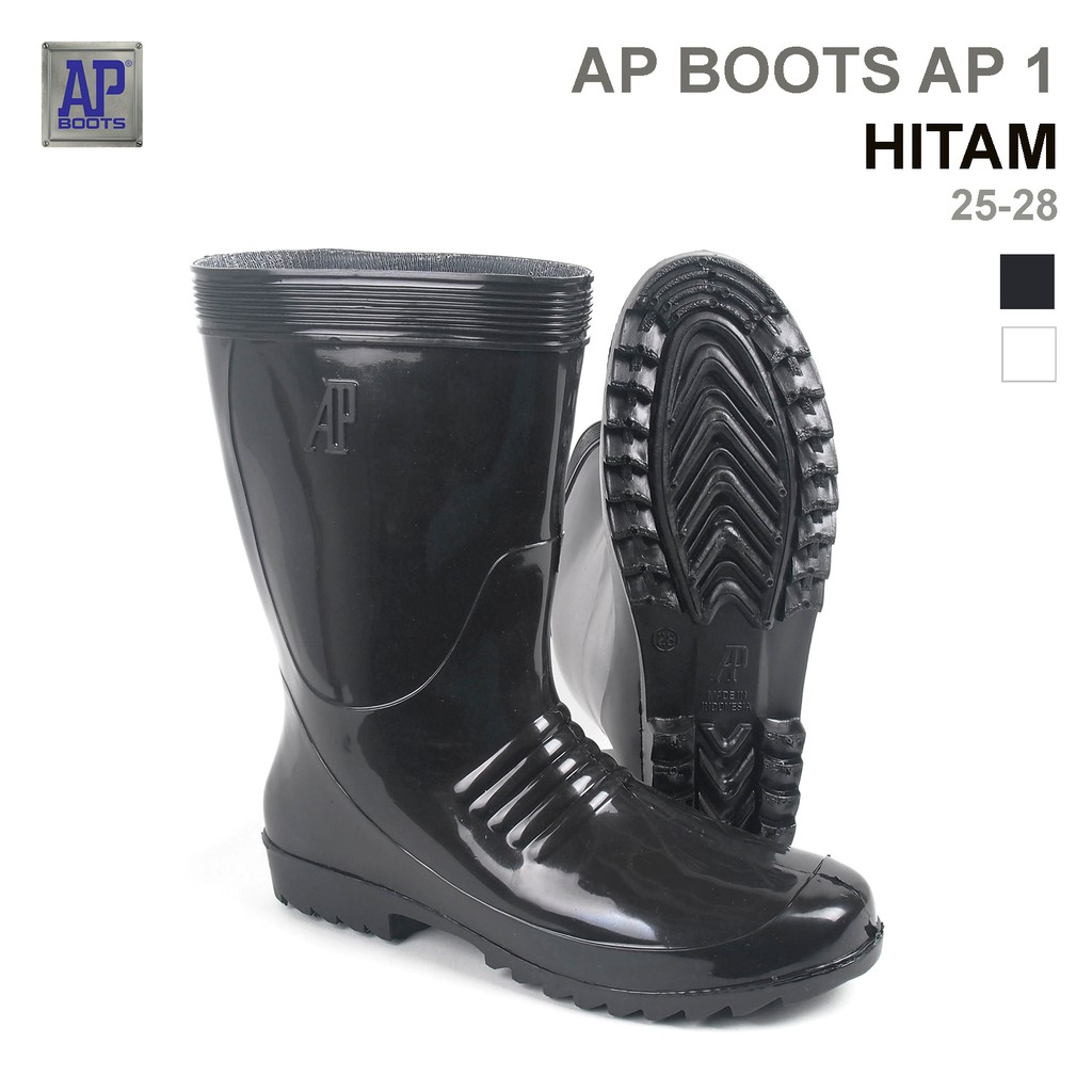 Jual AP Boots AP 1 Hitam - Sepatu Boots PVC | Shopee Indonesia