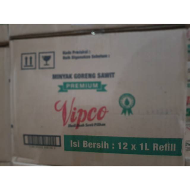 Jual Vipco Minyak Goreng DUS 1 Liter (1000 ml ) per KARTON | Shopee ...