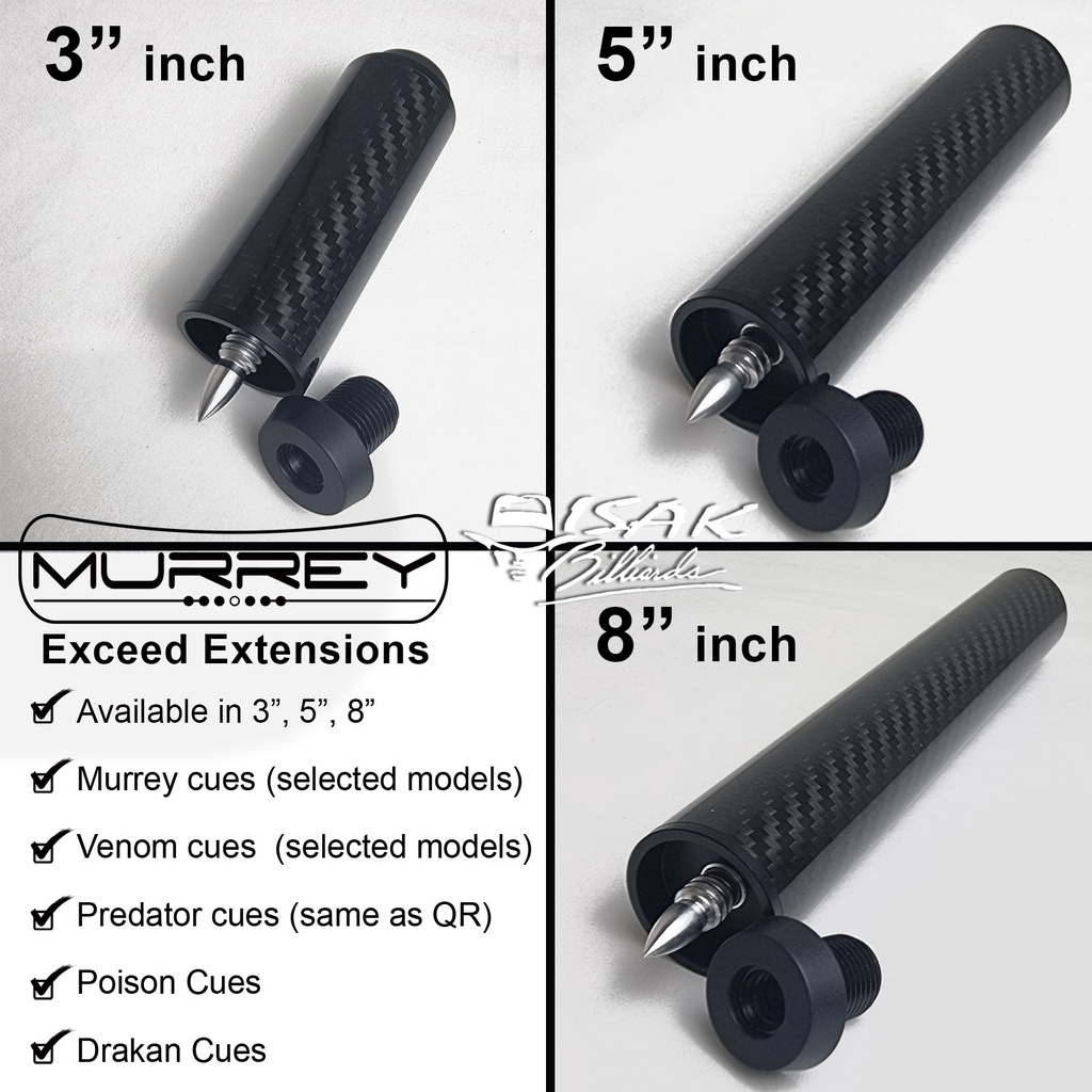 Jual Murrey Cue Extension 3" 5" 8" - Venom Predator Poison Drakan Ext ...