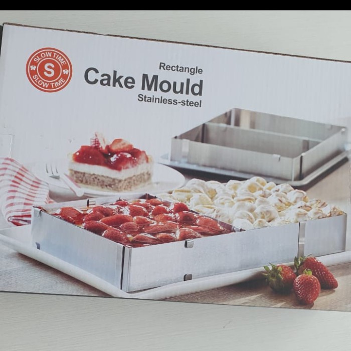 Jual Slow Time Adjustable Mousse Cake Ring 5cm Rectangle / Persegi ...