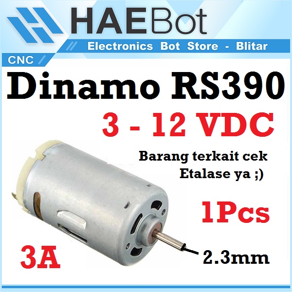 Jual [HAEBOT] Dinamo Motor DC RS390 2.3mm 12V RS 390 Mini Bor Car Kecil Model Mainan DIY Kuat ...