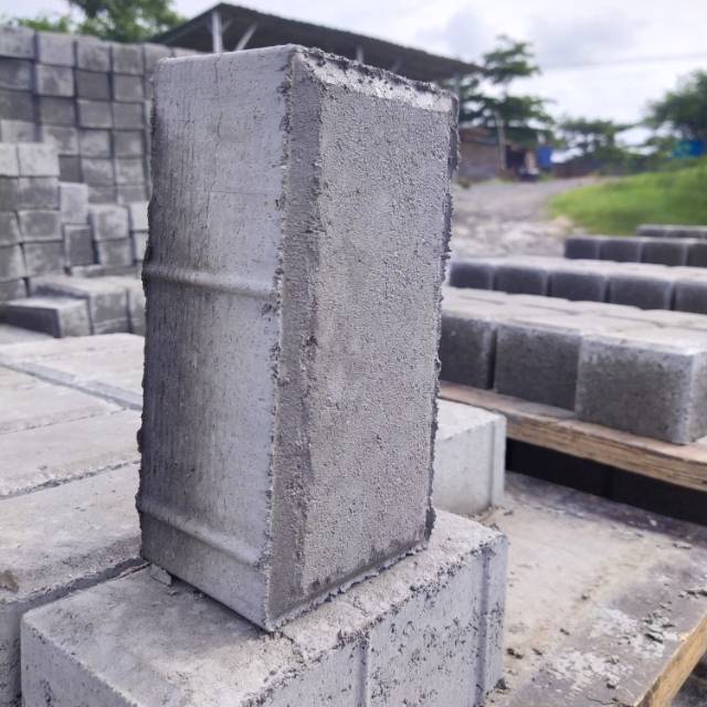 Jual Paving block model bata tebal 8 cm kualitas K300 warna abu ...