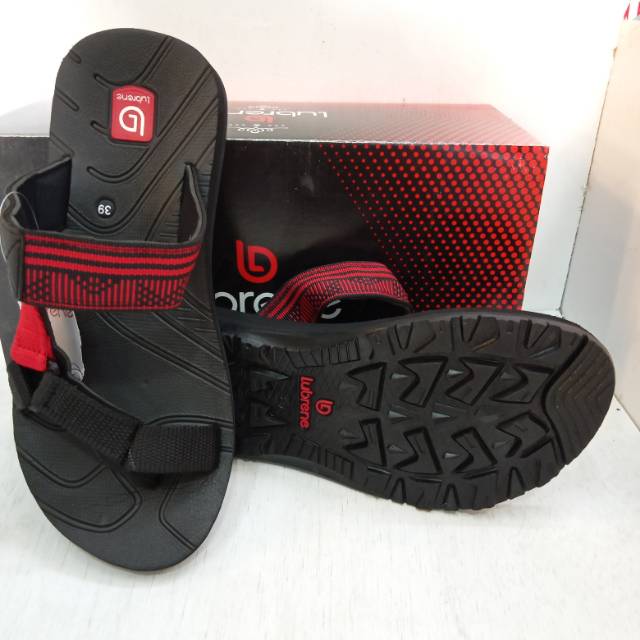 Jual TERBARU SANDAL LAKI LUBRENE SILIDER HITAM MERAH ORIGINAL | Shopee ...