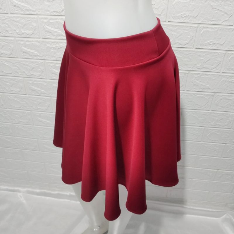 Jual Rok Senam Flowy Jumbo Scuba Premium Polos Panjang Rok 47cm ...