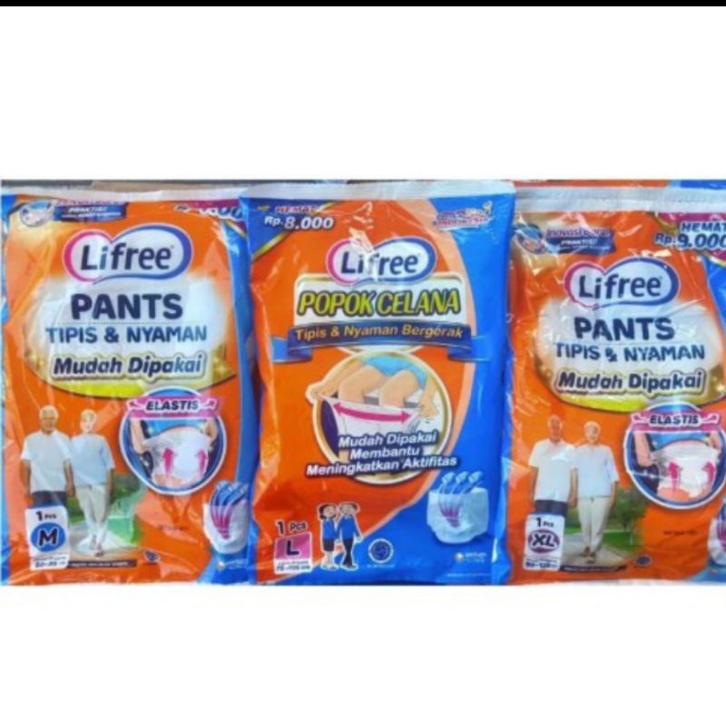 Jual Popok Dewasa Lifree Pants CELANA M/L/XL/XXL RENCENG | Shopee Indonesia
