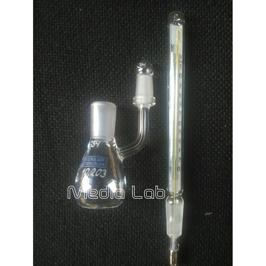 Jual Pycnometer with Thermometer 10ml HERKA | Piknometer Thermometer ...