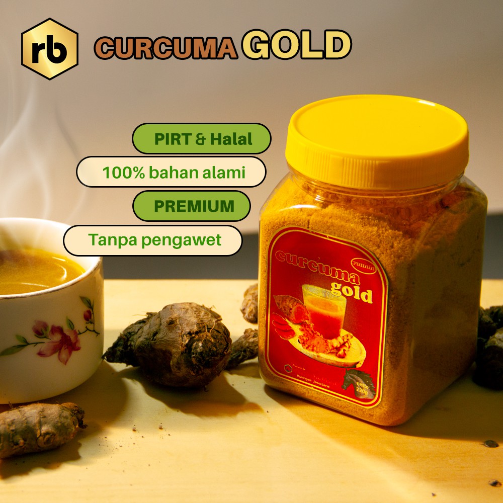 Jual Kunyit Mas Curcuma Obat Herbal Asam Lambung Asli Kemasan Toples ...