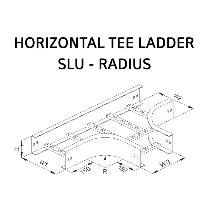 Jual Horizontal Tee Ladder SLU Radius W100 x H50 x R150, 300, 450, 600 ...