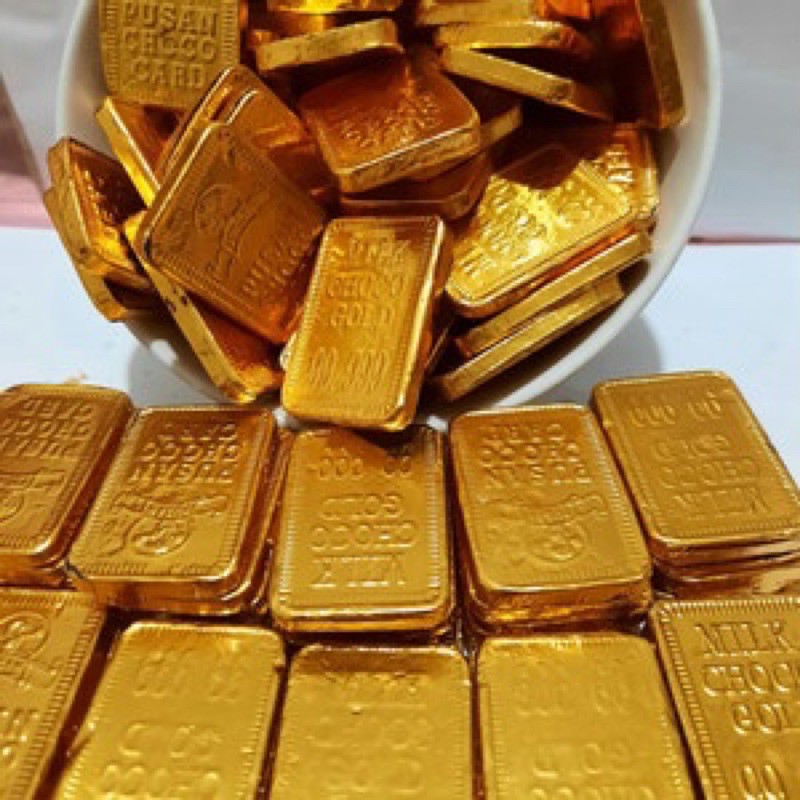 Jual PUSAN COKLAT EMAS BATANGAN 250gr / COKLAT KOIN DOLLAR 250gr REPACK ...