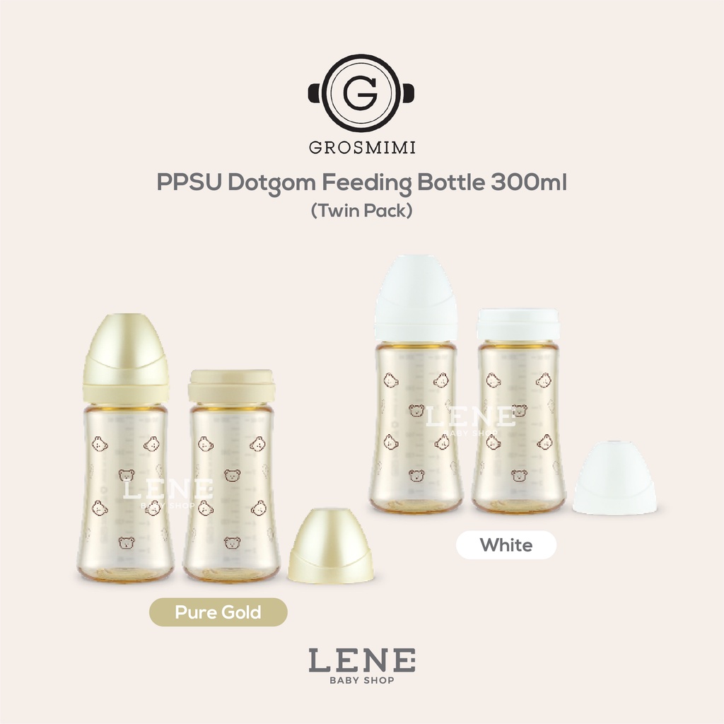 Jual Grosmimi PPSU Dotgom Feeding Bottle 300ml Twin Pack | Shopee Indonesia