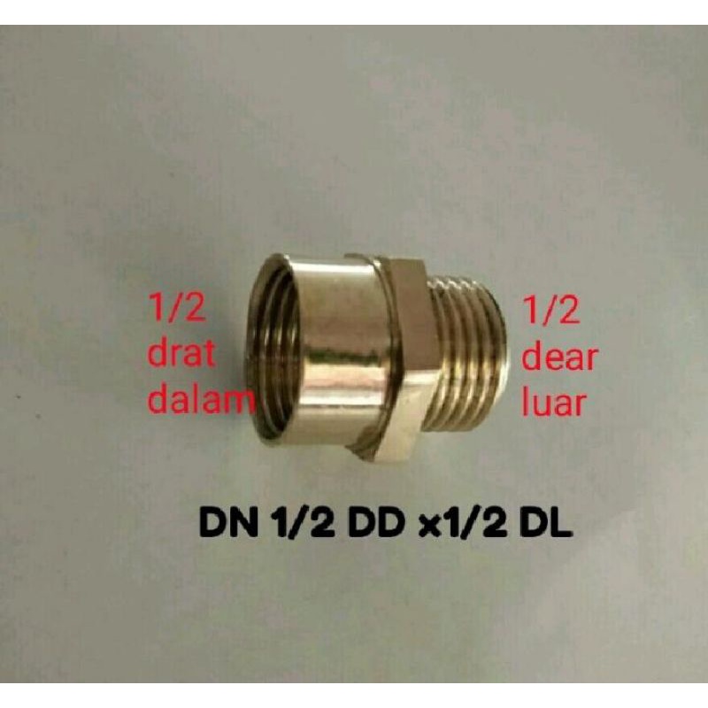 Jual dobel nepel sok drat luar 1/2 x 1/2 drat dalam | Shopee Indonesia