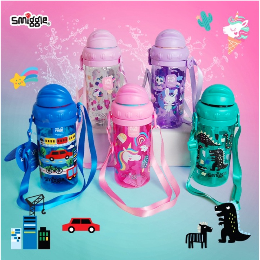 Jual Smiggle Botol Minum sedotan Anak 430ml BPA FREE V2003 CHOCHO 88 SHOP | Shopee Indonesia