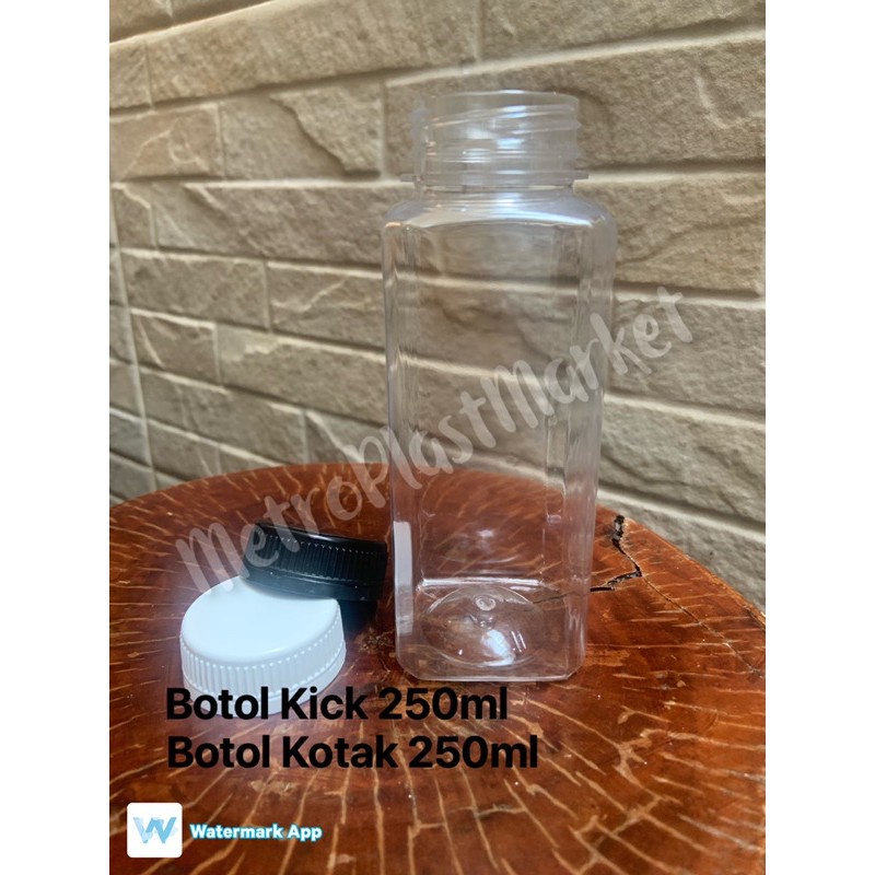 Jual Botol Kale Kotak kick 250 ml Botol Kale Square 250 ML Botol Kick ...