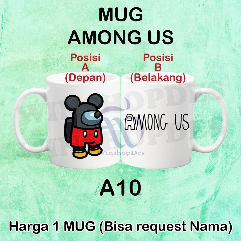 Jual MUG CUSTOM LUCU ANIMASI AMONG US | Shopee Indonesia