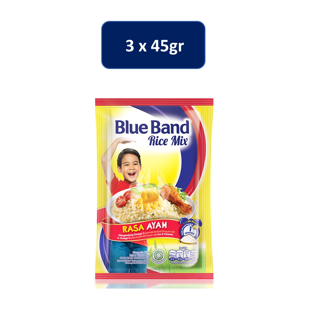 Jual Blue Band Rice Mix Chicken Seasoning Sachet 3 x 45 gr | Shopee ...