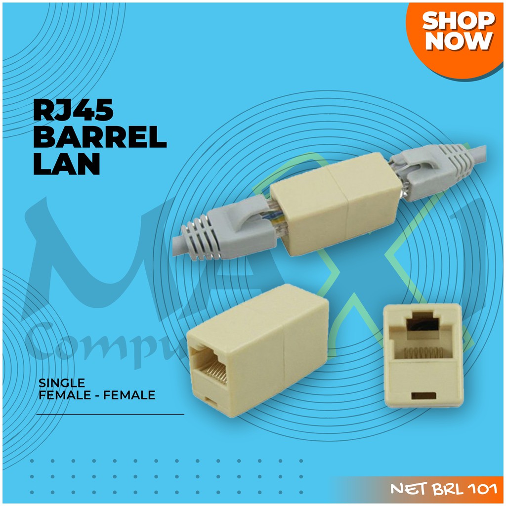 Jual Single Female to Female RJ45 Konektor Kabel UTP Barrel LAN ...