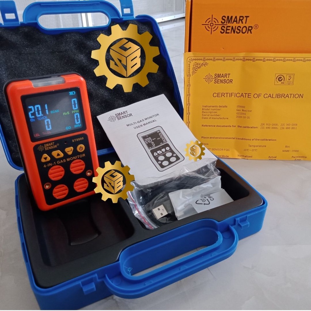 Jual Gas Monitor Smart Sensor ST8900 4 in 1 Detector (ORIGINAL) | Shopee Indonesia
