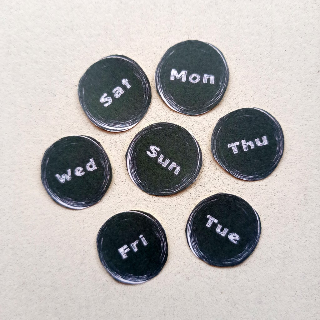 Jual MOJ - Round Day Stickers untuk Bullet Journal (Bujo) / Journal (35 ...