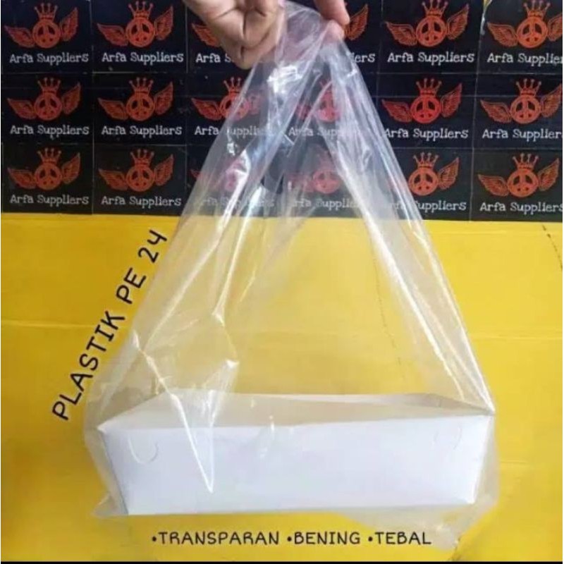 Jual Kantong Plastik PE Bening 10 15, 20 25 30 35cm Kresek Transparan ...