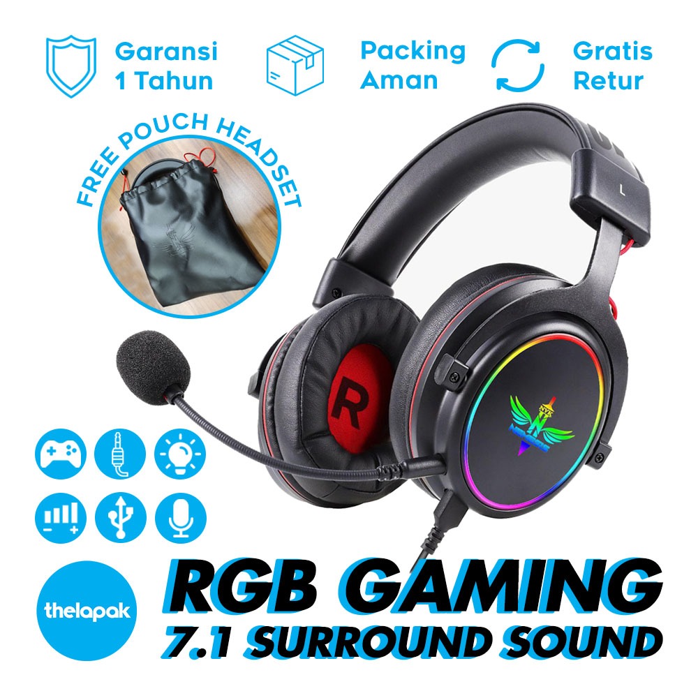 Jual Headset Gaming NYK E11 Nemesis Stellar With Mic RGB LED Headphone ...