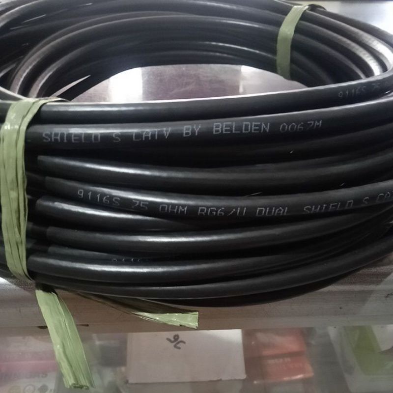 Jual KABEL ANTENA BELDEN RG6 CATV METERAN KABEL TEMBAGA TEBAL | Shopee Indonesia