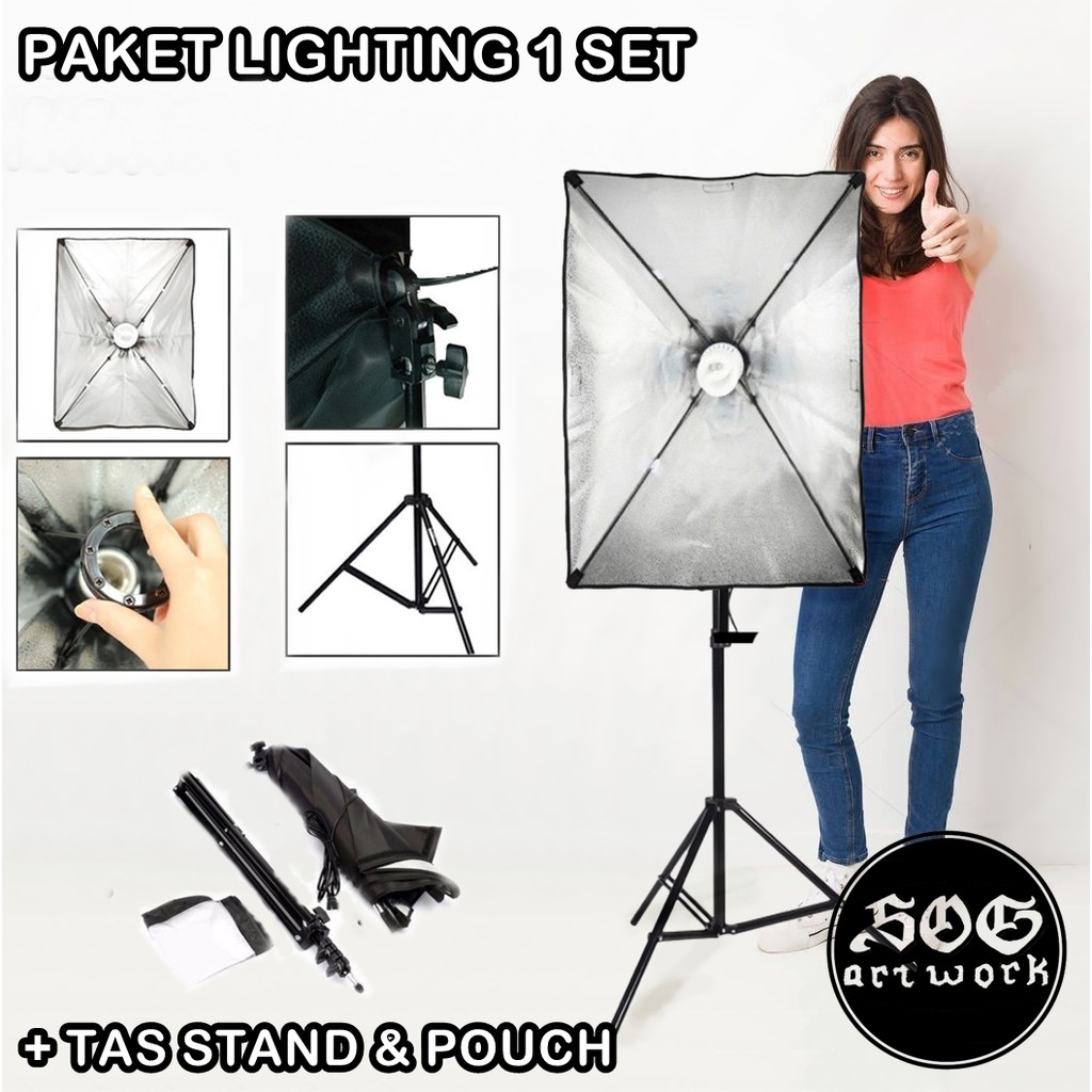 Jual Paket Lighting Lampu Studio Video Softbox Foto Salon Make up Vlog ...