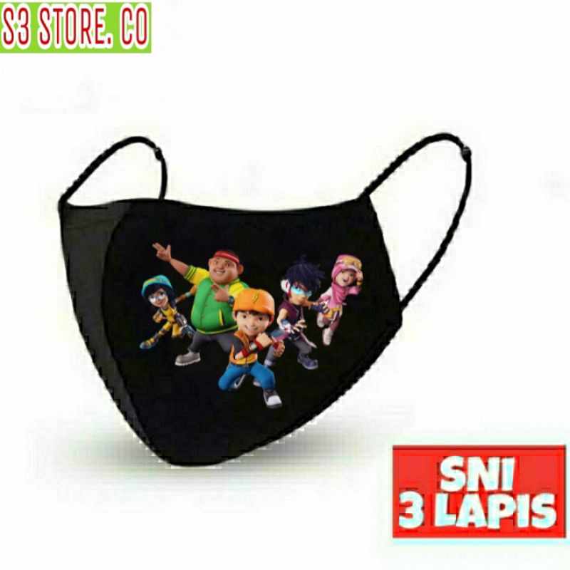 Wallpaper Boboiboy Pakai Masker