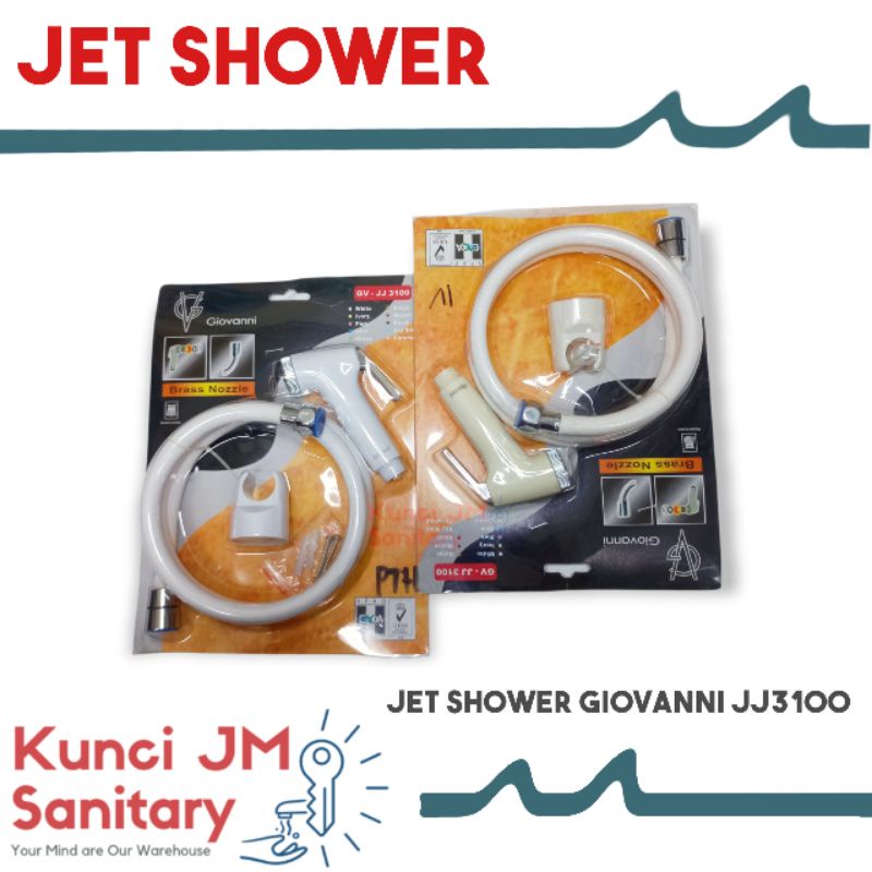 Jual Jet Shower Spray Bidet Toilet Cebok Giovanni JJ3100 White / Ivory ...
