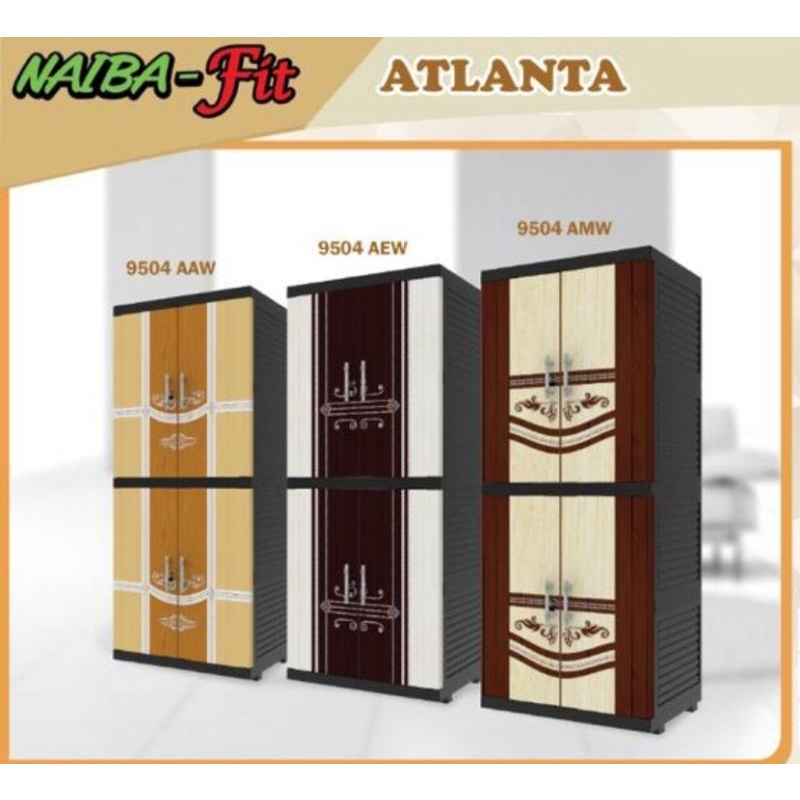 Jual NAIBA MSC Fit Ebony Atlanta 9504 / Lemari Pakaian Baju Plastik ...